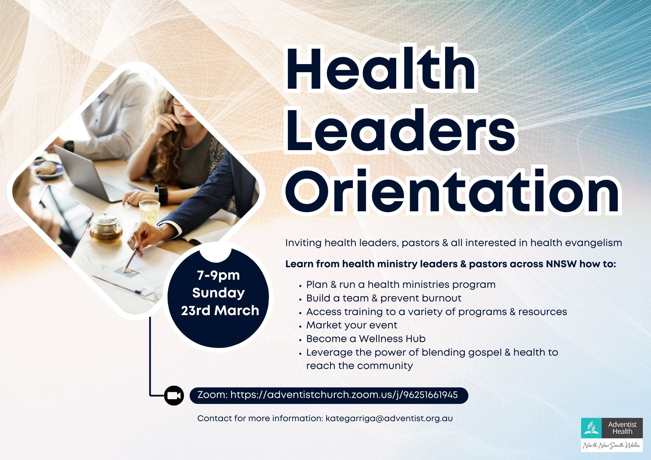 Health Leaders Orientation - Seventh-day Adventist Church NNSW Conference
